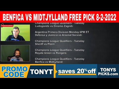 Benfica vs Midtjylland 8/2/2022 FREE Football Picks and Predictions on Champions League Qualifier
