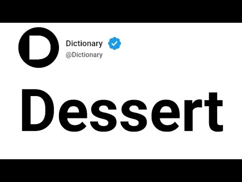 Dessert Meaning In English