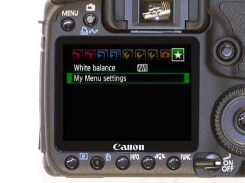 Canon 50D: Menu guide