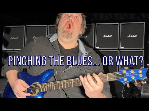 Simple Blues Solo in A with pinch harmonics