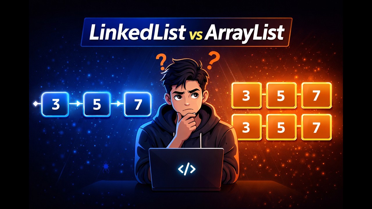 ArrayList vs LinkedList in Java Explained (Technical Interview Prep)