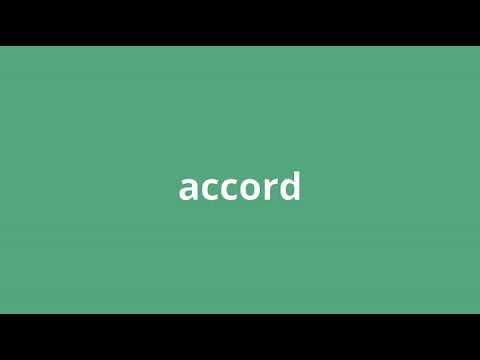 what is the meaning of accord