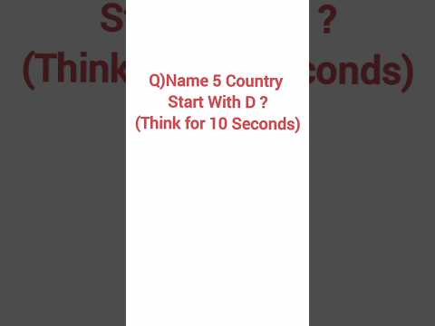 Name 5 Country Start With Letter "D" | Can you guess 5 Country Start with "D" #shorts