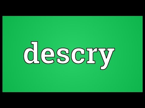 Descry Meaning