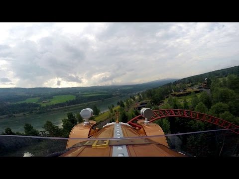 Il Tempo Extra Gigante front seat on-ride HD POV Hunderfossen Familiepark