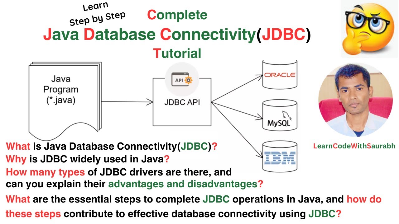 Complete JDBC Tutorial | Complete JDBC Operation | JDBC Tutorial #learncodewithsaurabh #jdbctutorial