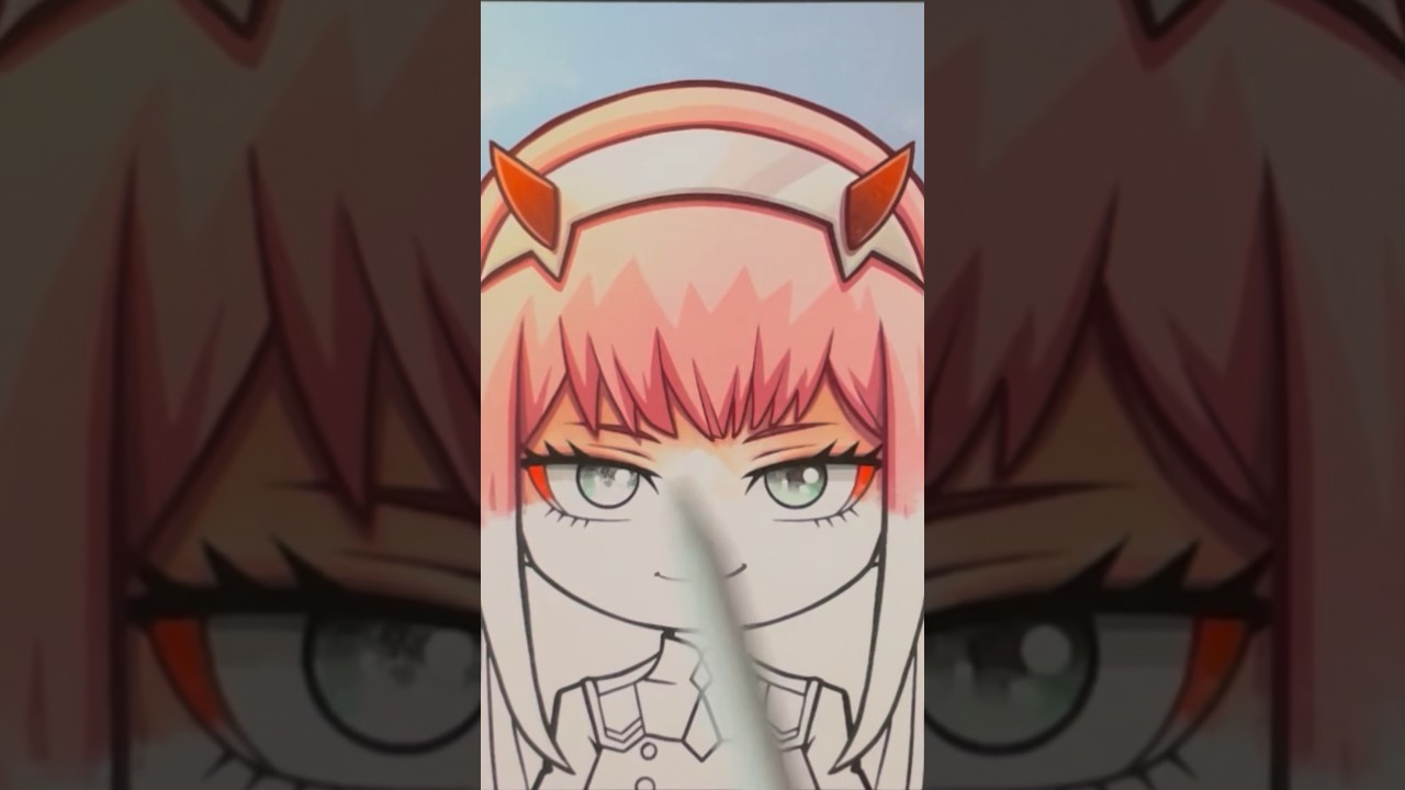 Digital Drawing Chibi Anime Girl Zero 2 #drawing #animeart #digitalart