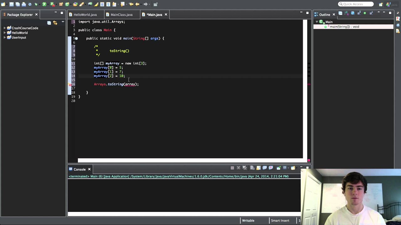 Programming for Beginners in Java - 25 - toString()