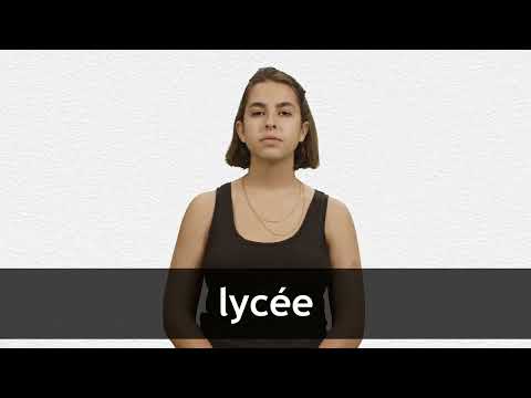 How to pronounce LYCÉE in French