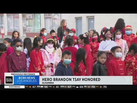 Brandon Tsay honored at Lunar New Year festival in Alhambra