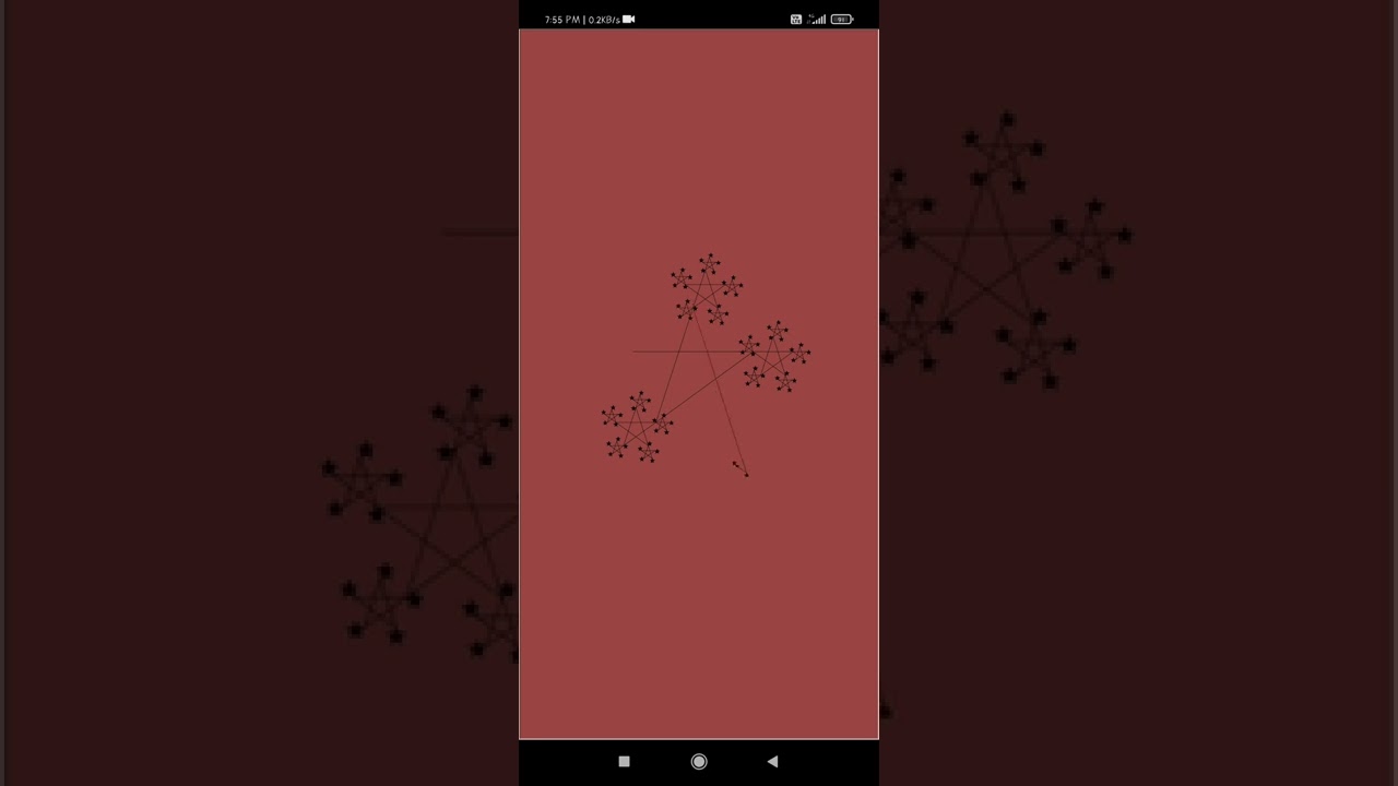 making a recursive star in turtle python #shorts#python
