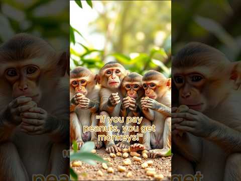 🐒 “You pay peanuts, you get monkeys”! 🇬🇧 #BritishSlang #britishidioms #learnbritishenglish