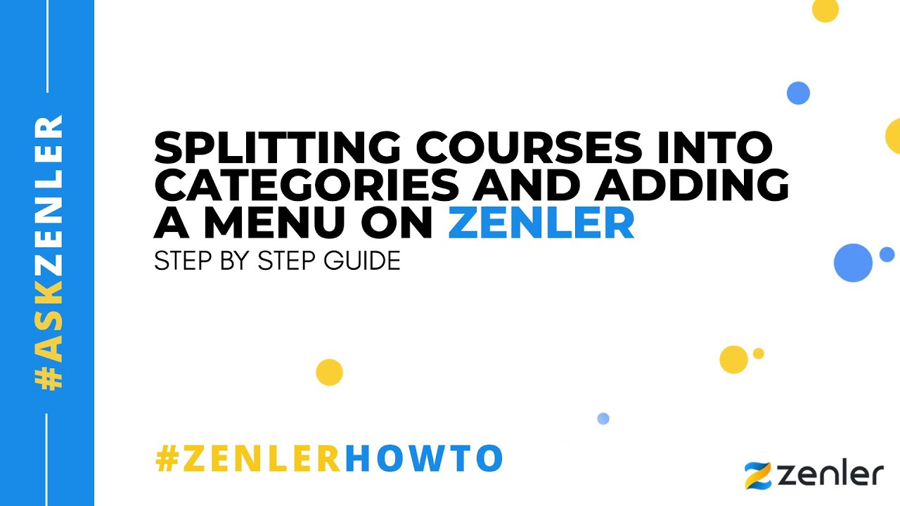 #askzenler - Splitting Courses by Categories ✅