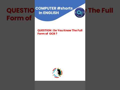 Do you know the full form of OCR | #shorts | #computer