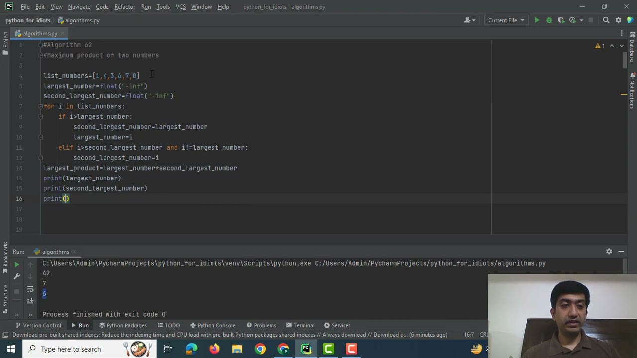 Python Algorithm: Solving the Maximum Product of Two Numbers Problem