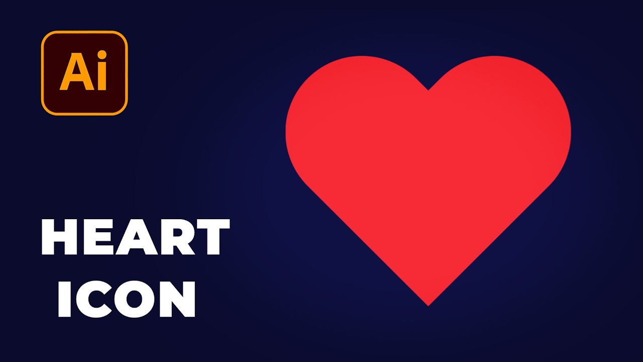 How to Design a Heart Icon in Adobe Illustrator | Step-by-Step Tutorial