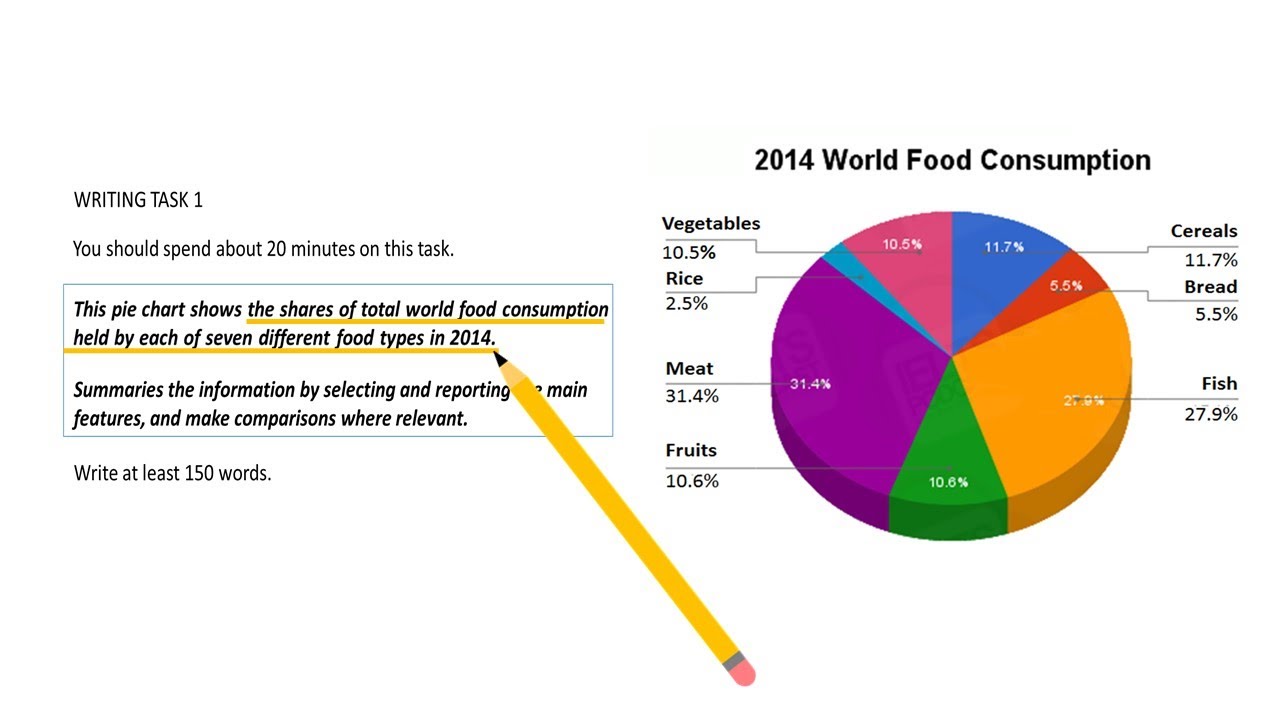 IELTS Writing task 1: Pie chart