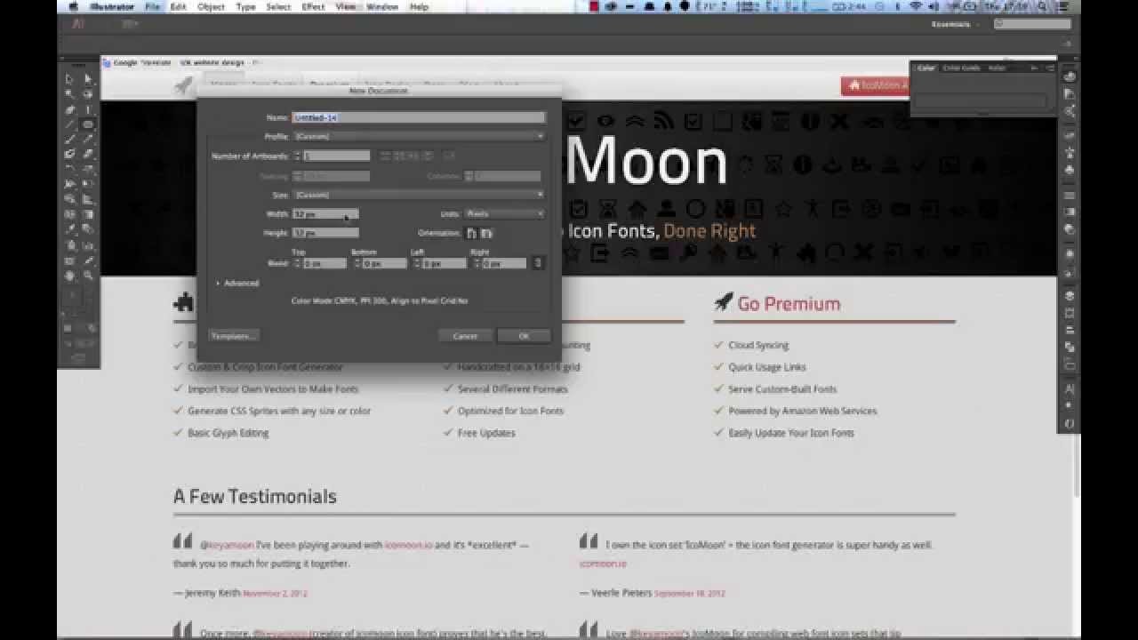 Create your own icon-font (or glyph-font) using IcoMoon