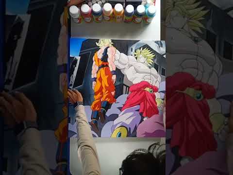 Drawing Goku vs Broly