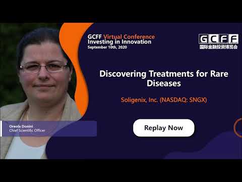 Discovering Treatments for Rare Diseases | Soligenix, Inc. (NASDAQ: SNGX) - GCFF (Sep 10)