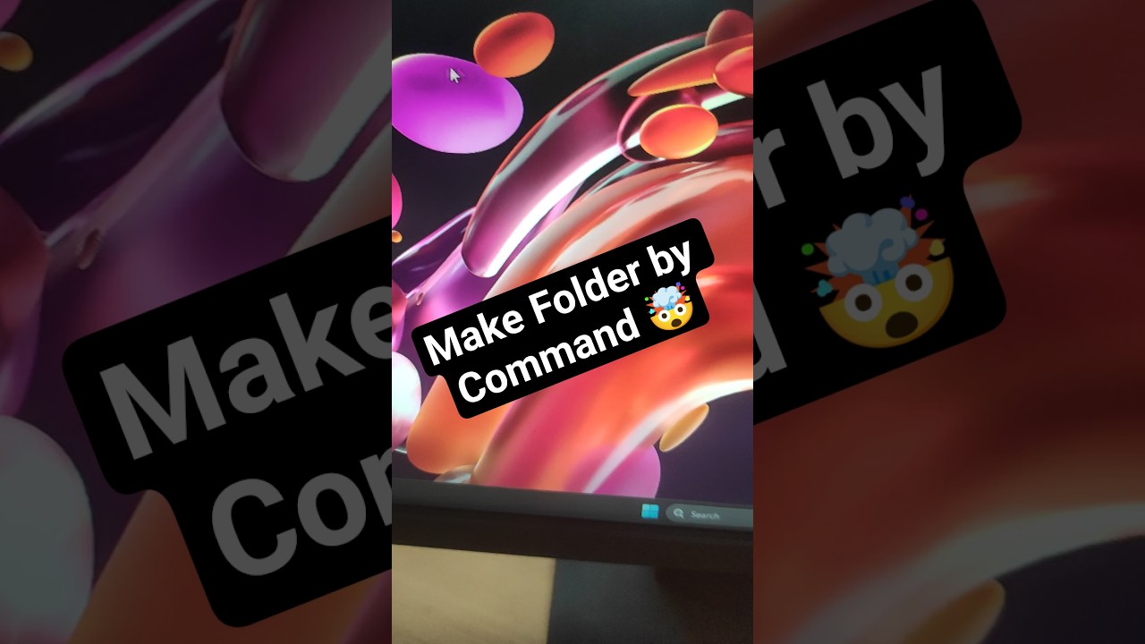 Make Folder by Command 🔥|  Day-0423 | Windows Tips #window #techreels #reel #short #windows11tips