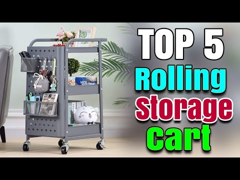 Best Rolling Storage Cart With Drawer Baskets and Handle