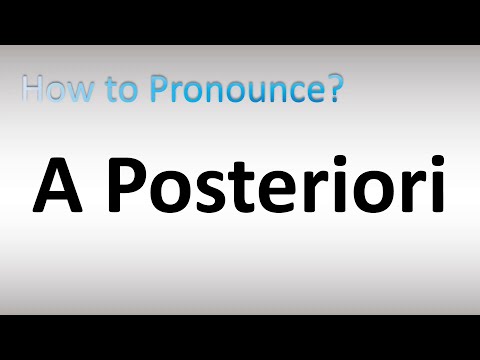 How to Pronounce A Posteriori