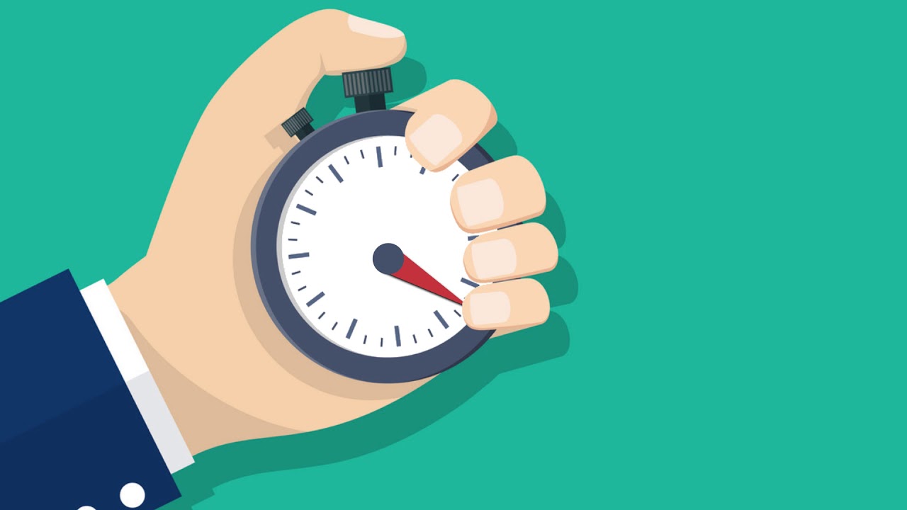 Stopwatch in Hand 60 Seconds Timer
