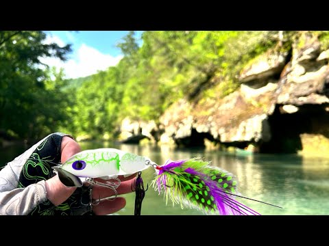 Fishing a NEW Ozark Creek with the ZOMBIE JITTERBUG 2.0