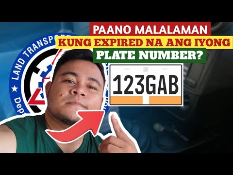 PLATE NUMBER /PAANO MALALAMAN KUNG EXPIRED NA? #lto #ltodriverslicense #ltoexam