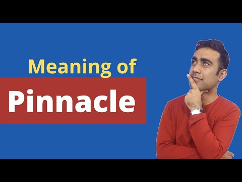 Pinnacle meaning in hindi