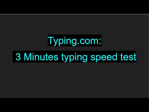 Typing.com: Three minutes typing test