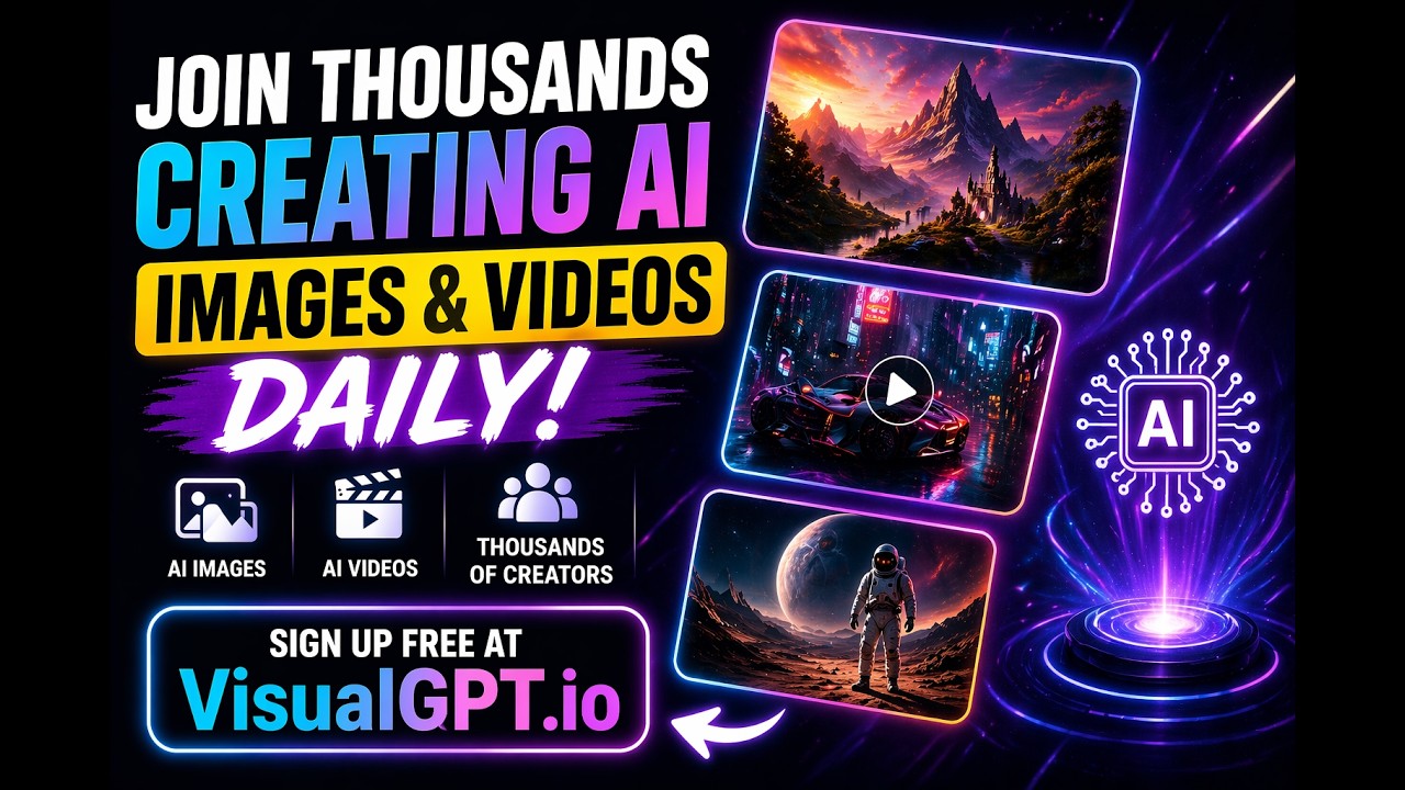 Join thousands creating AI images & videos daily. Sign up free at VisualGPT.io today!