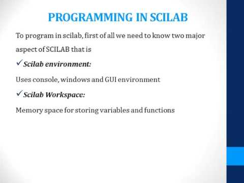 SCILAB TUTORIAL FOR BEGINNERS