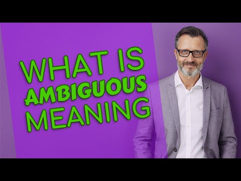 Ambiguous | Definition of ambiguous 📖 📖