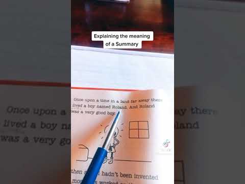 The meaning of the word "summary"