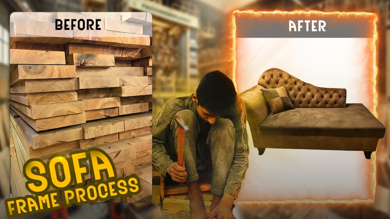 Step-by-Step Process of Building a Sofa Frame Hand made  (Complete Process)