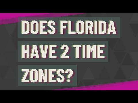 Does Florida have 2 time zones?