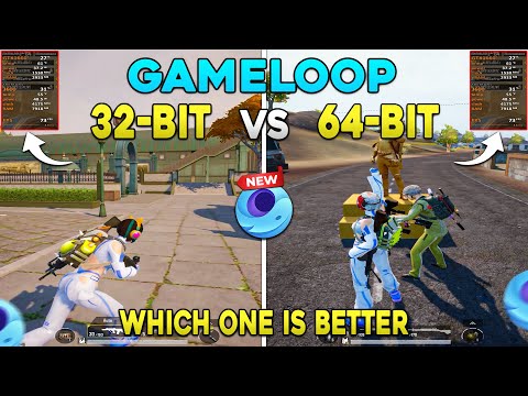 GAMELOOP 32-BIT Vs 64-BIT | Which Emulator is Better for PUBG MOBILE 3.8 - FPS Benchmark