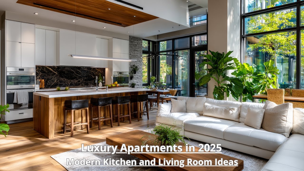 10 Luxury Modern Apartment Design 2025: Kitchen and Living Room Decor Ideas