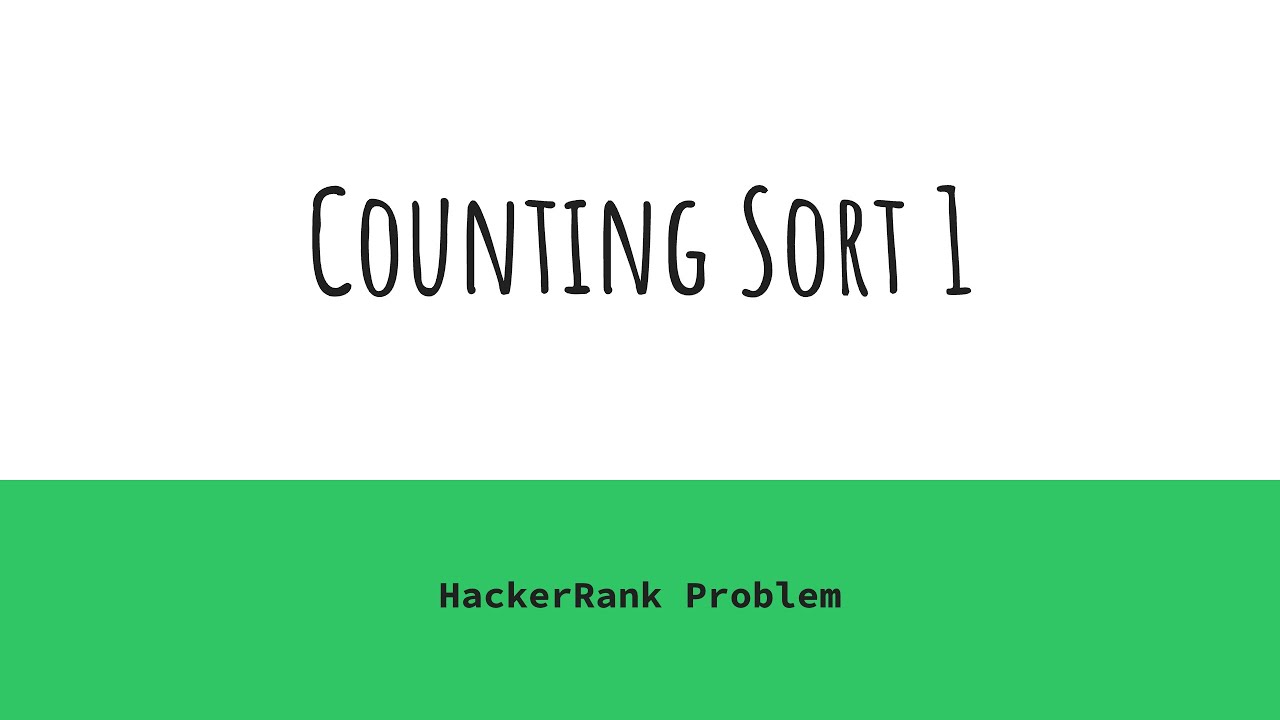 Counting Sort 1 HackerRank Solution