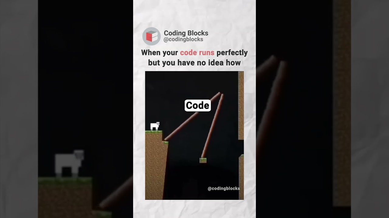 When your code runs perfectly | Who else can relate | Coding Blocks! #code #codingblocks