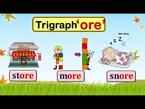 ORE Trigraph | ORE Sound Words | 3 Letter Consonant Blends ore | ore blends |ore words |Phonic ore