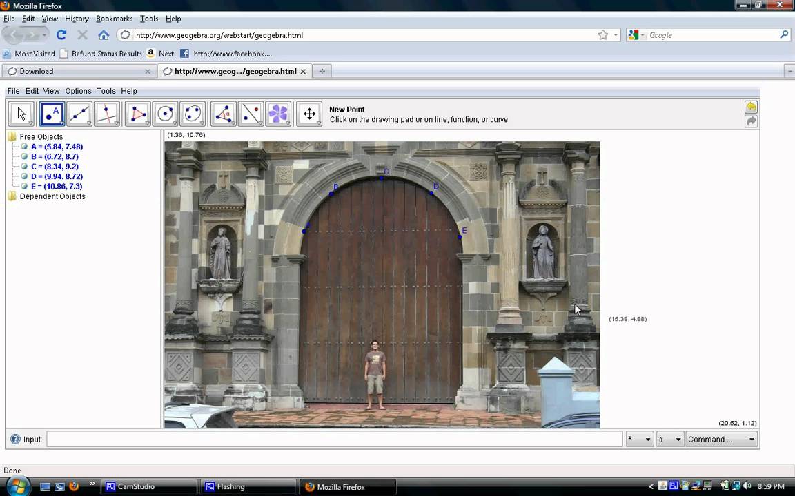 Creating a Conic Section in Geogebra