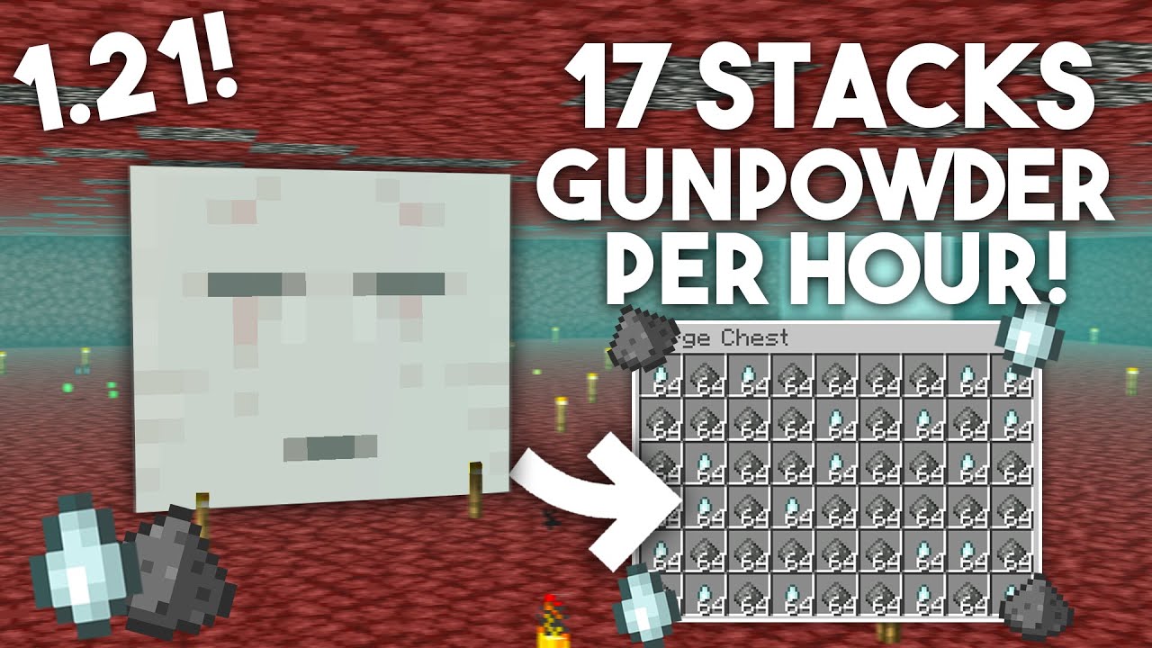 EASIEST GHAST & GUNPOWDER Farm in Minecraft Bedrock 1.20! (MCPE/Xbox ...