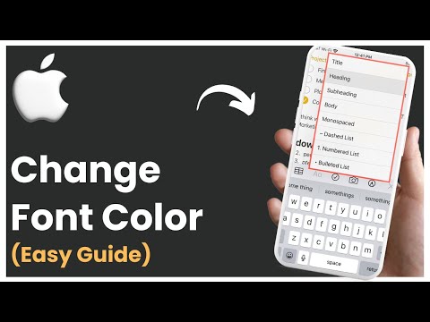 How To Change Font Color in Apple Notes ! (2025)