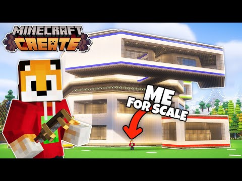 I built a MASSIVE STORAGE BUILDING Minecraft Create Mod