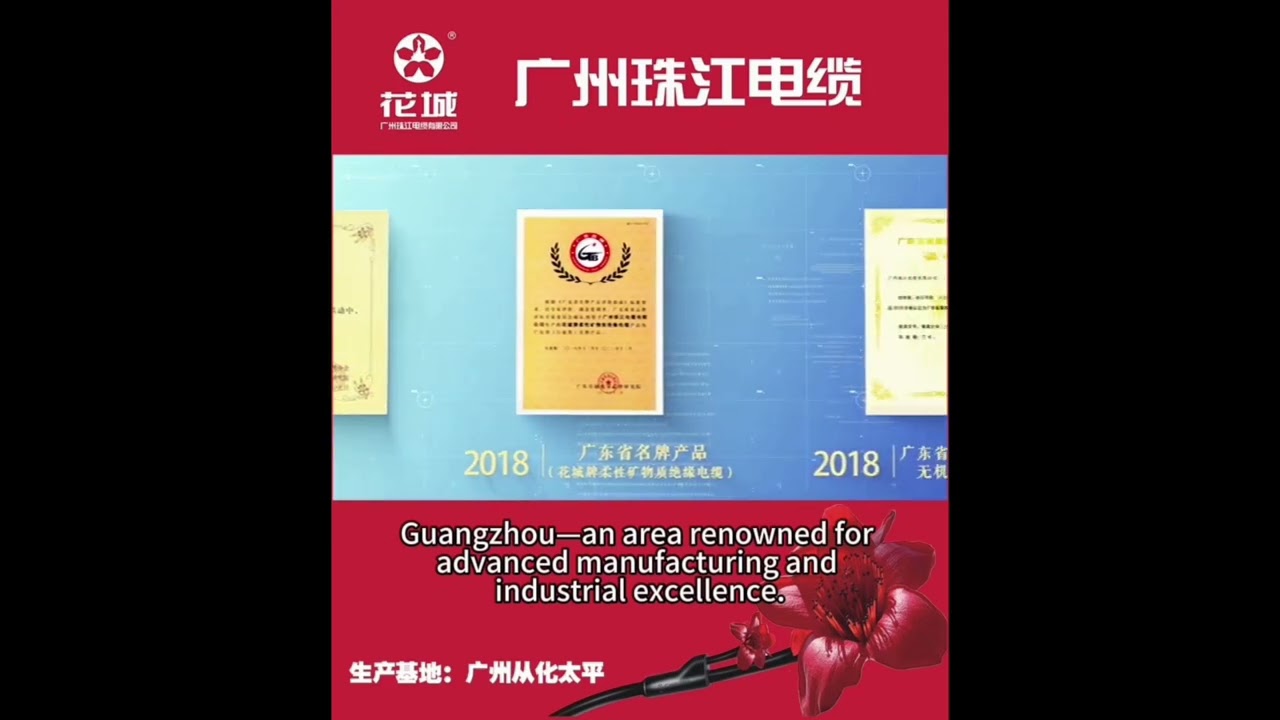 Guangzhou Pearl River Cable Group - Corporate Honors & Huacheng Brand Excellence