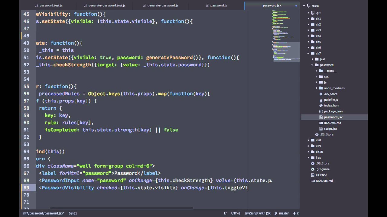 React Quickly Chapter 7 Project: Password Widget with React 2