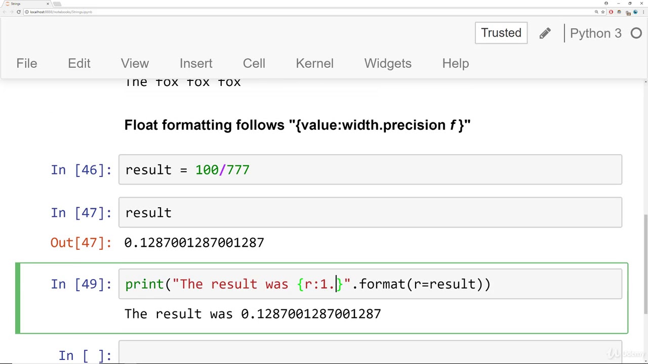 16 Print Formatting with Strings - Python Bootcamp